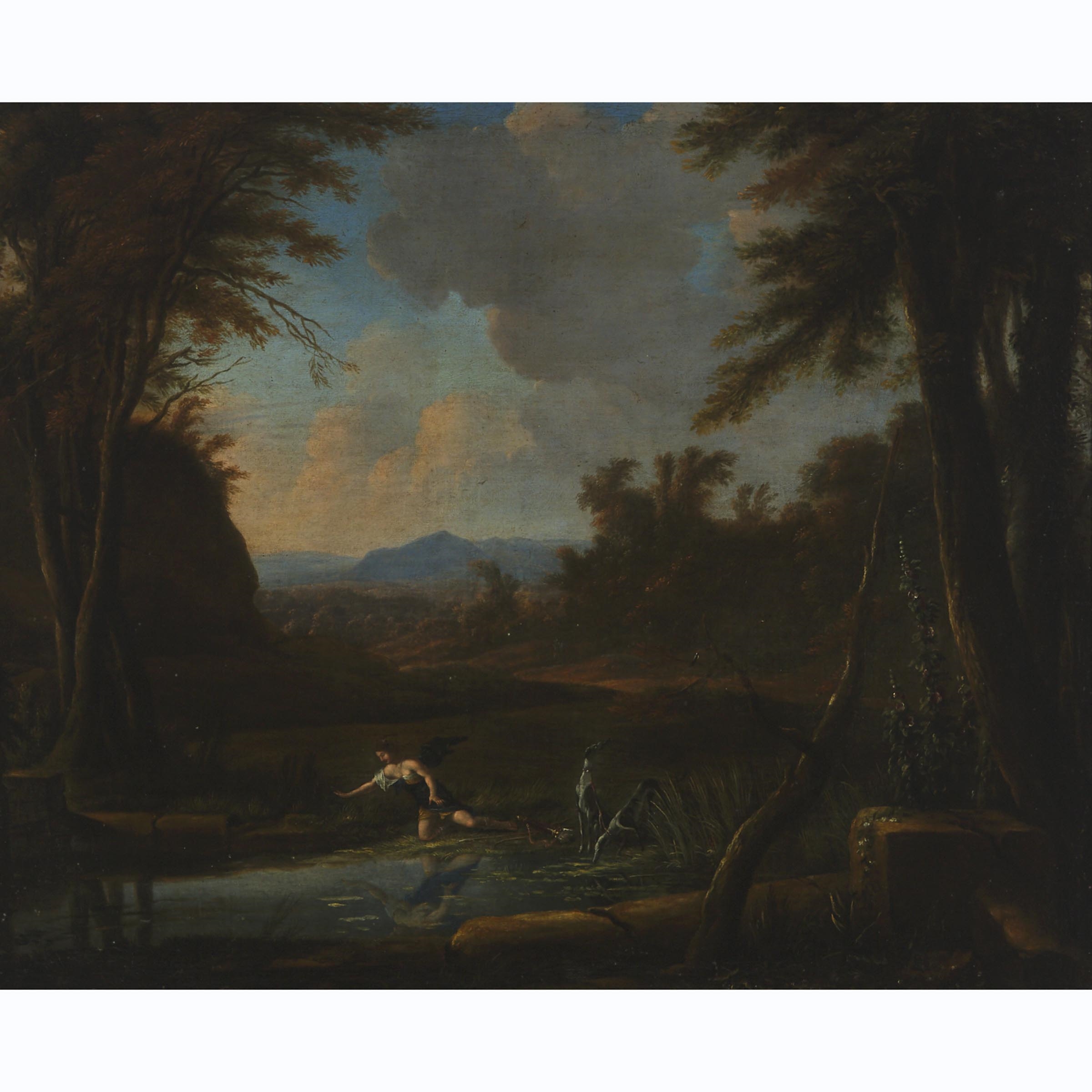 Claude Lorrain | LANDSCAPE WITH NARCISSUS | MutualArt
