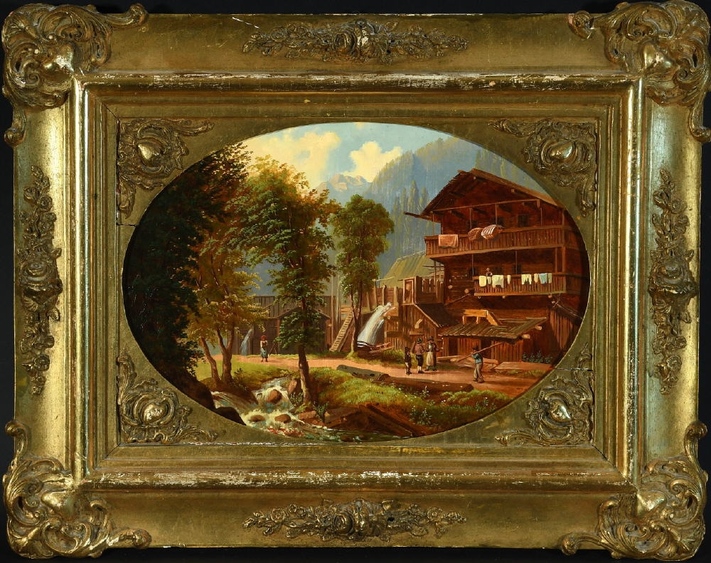 Anton Doll | Gehöft mit Figurenstaffage | MutualArt