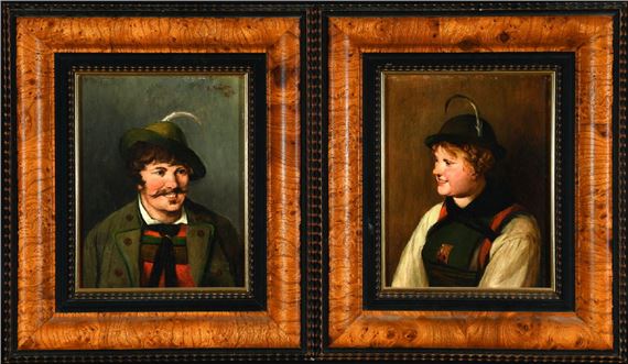 Heinrich Knirr | Bildnisse eines Ehepaares (1898) | MutualArt