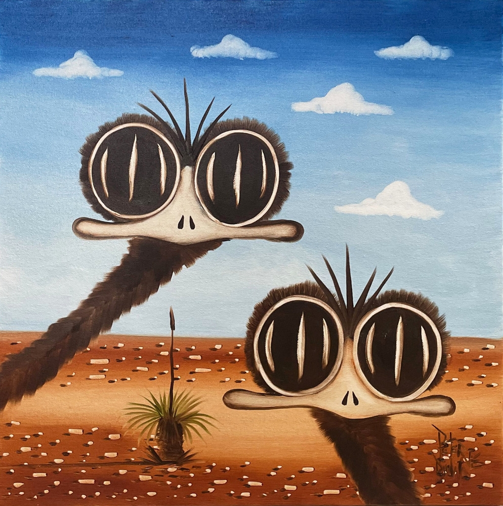 Peter Browne | Two Emus | MutualArt