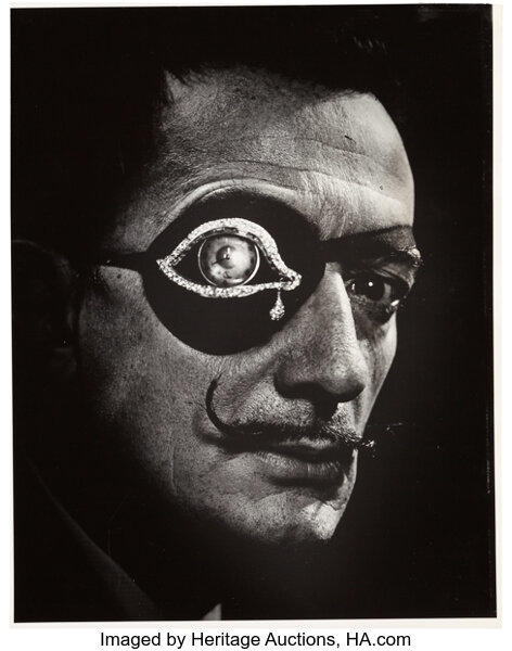Philippe Halsman | Dalí Wearing Jeweled Eye Patch (1953) | MutualArt