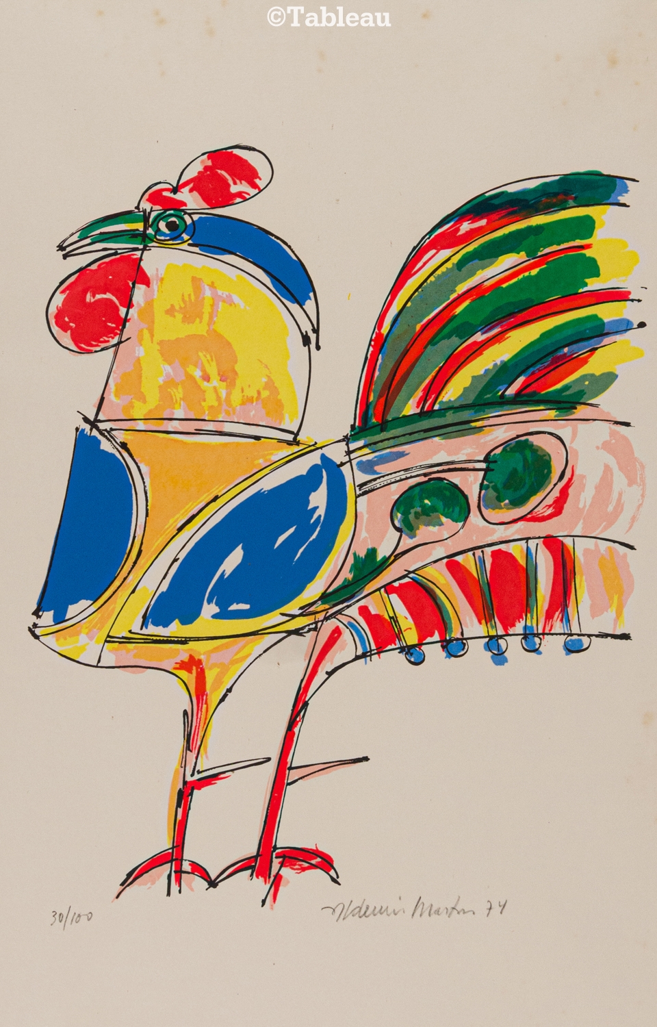 Aldemir Martins | Galo (1974) | MutualArt