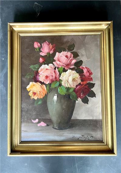 Carl Holger Fischer | Still life with roses | MutualArt
