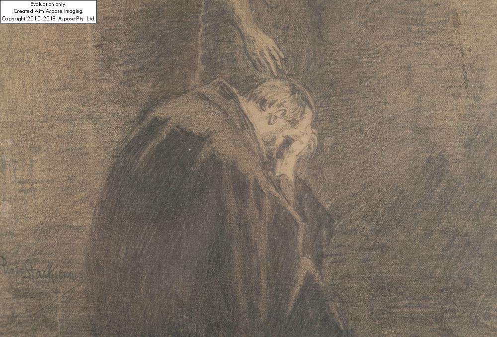 Piotr Stachiewicz | Consolation from the Cross (1898) | MutualArt