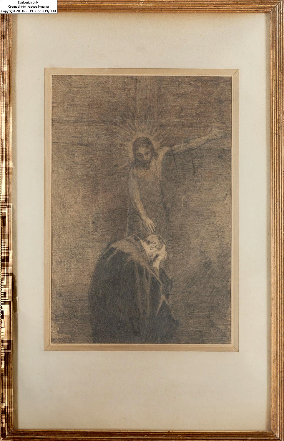 Piotr Stachiewicz | Consolation from the Cross (1898) | MutualArt