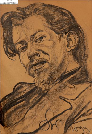Stanislaw Wyspianski | Male portrait (1899) | MutualArt