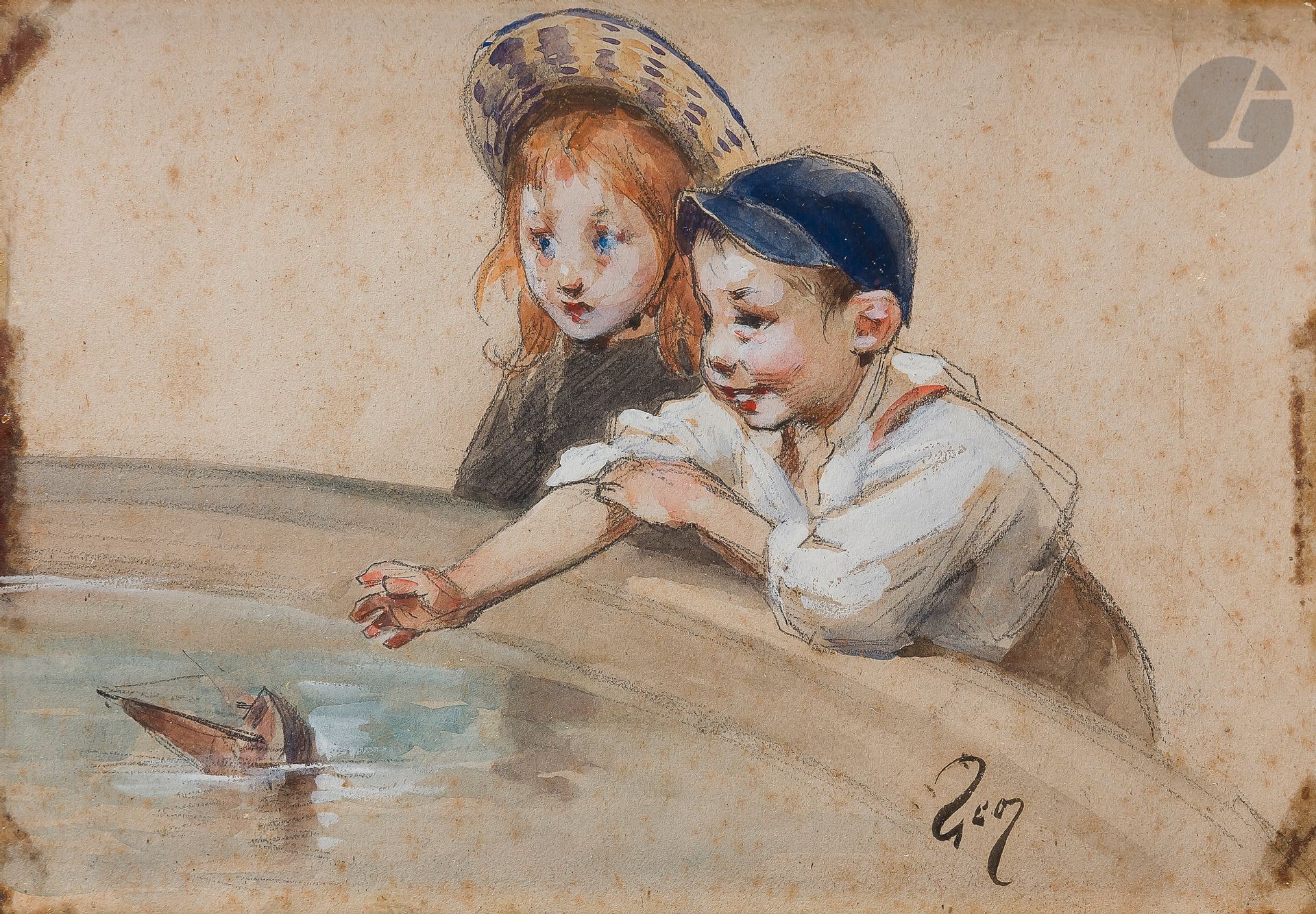 Henri Jules Jean Geoffroy | Enfants jouant à la fontaine | MutualArt