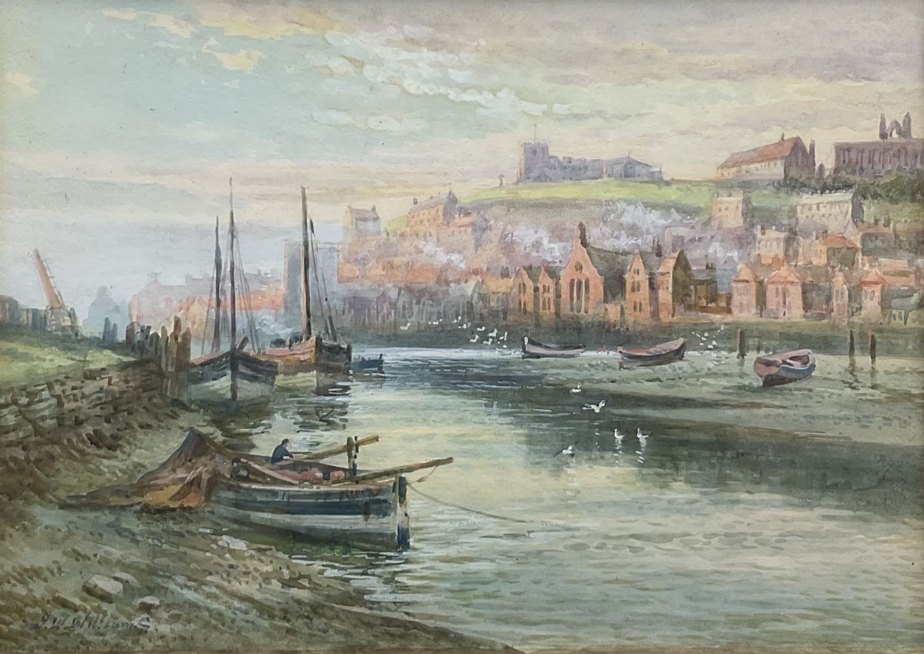John Wynne Williams | Extensive view of Whitby Upper Harbour | MutualArt