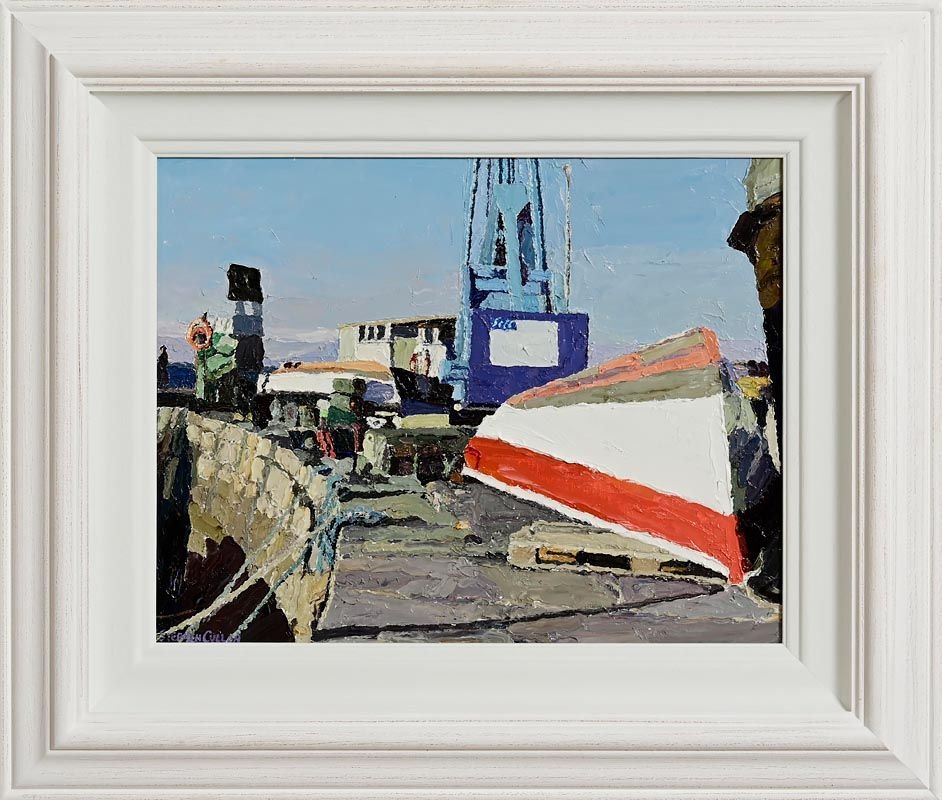 Stephen Cullen | Red and White Boat at Bullock Harbour | MutualArt