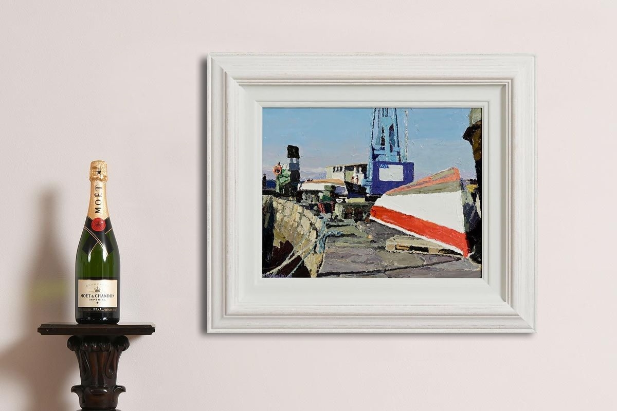 Stephen Cullen | Red and White Boat at Bullock Harbour | MutualArt