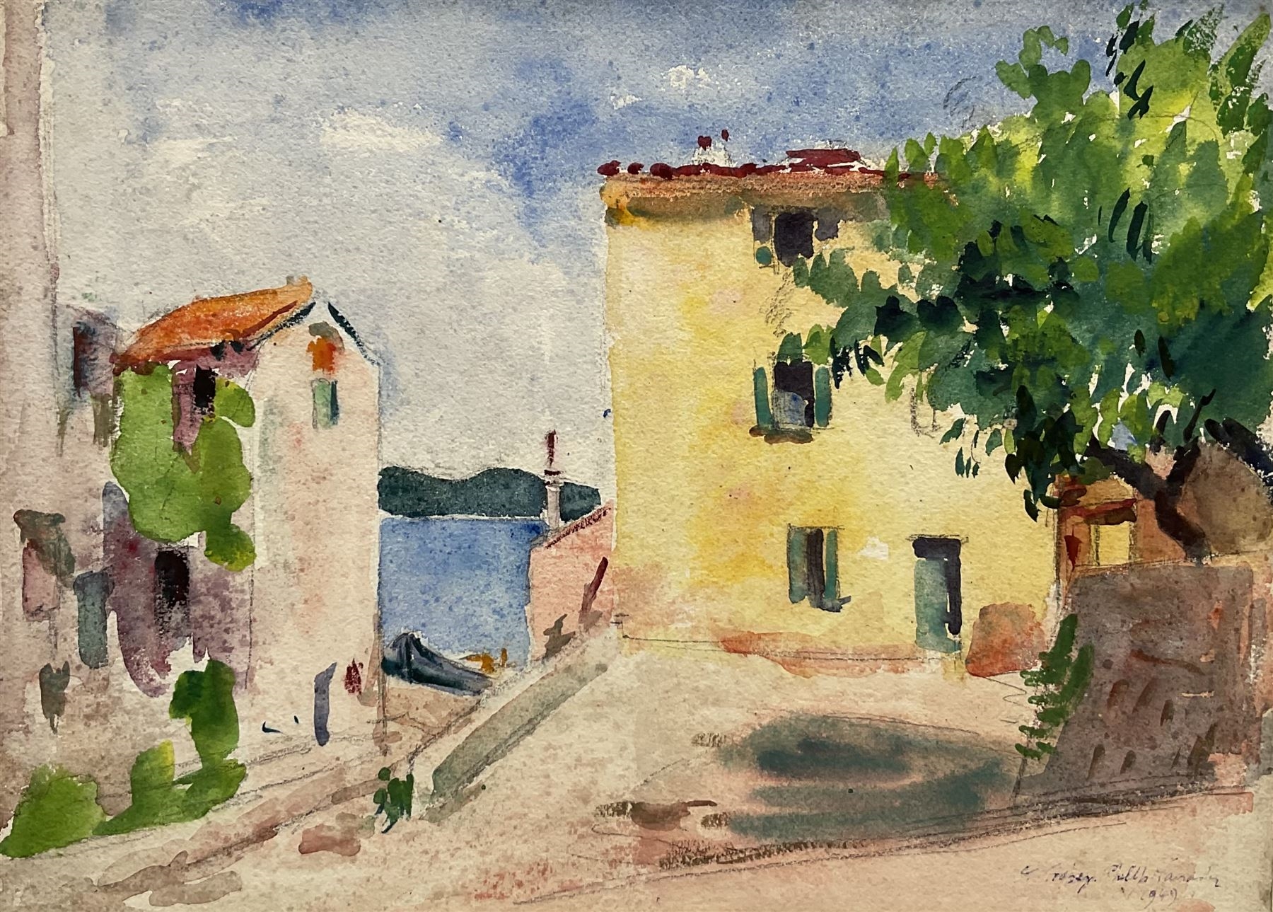Philip Naviasky | Mediterranean Villa Landscape (1949) | MutualArt