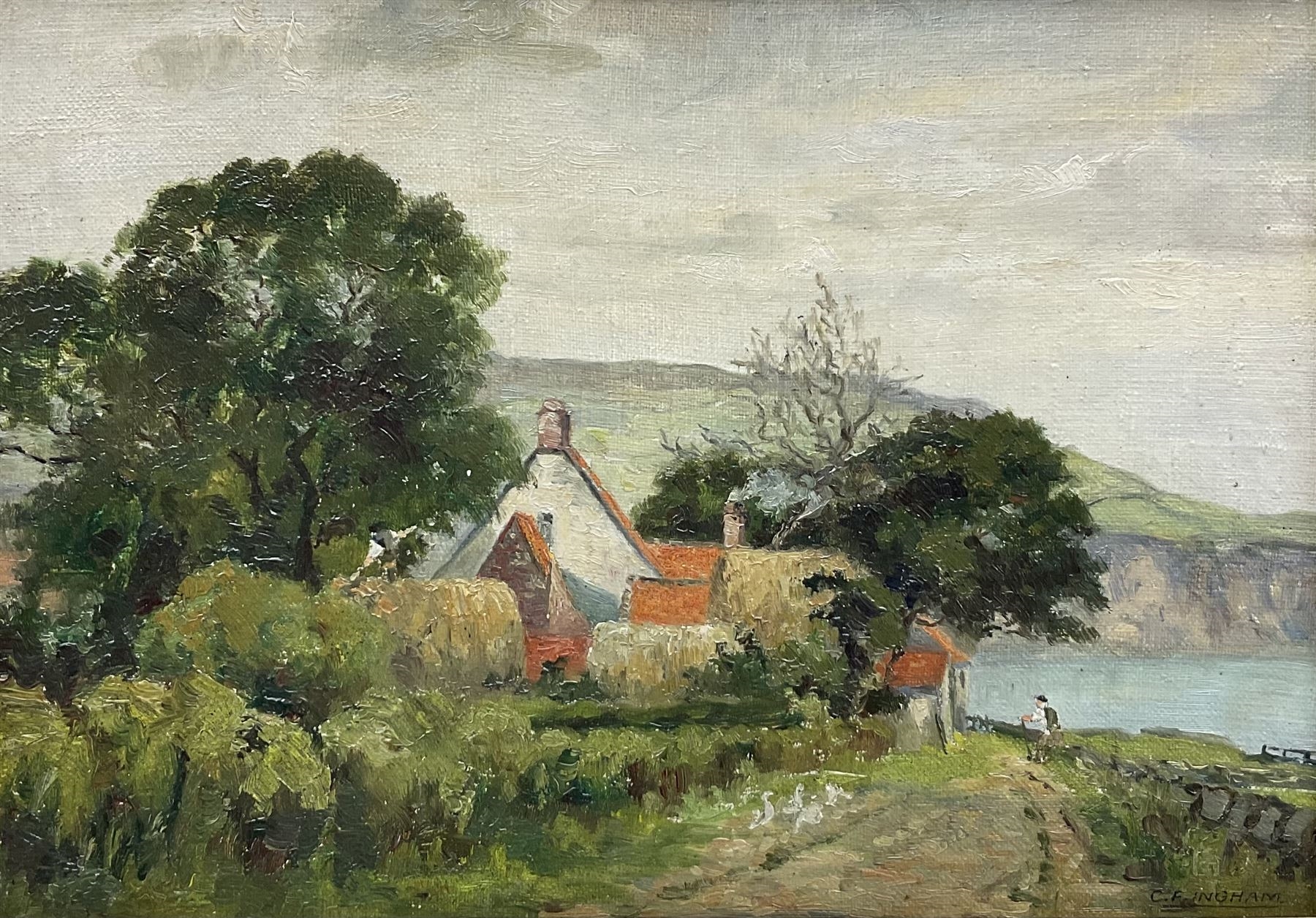 Charles Frederick Ingham | Stoupe Bank Farm looking towards Robin Hoods ...