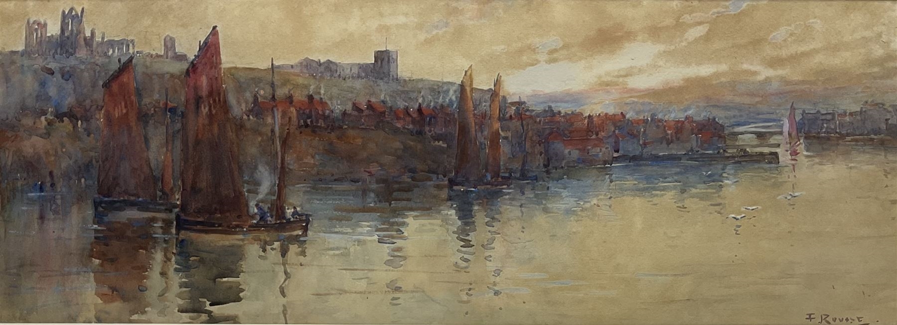 Frank Rousse | Whitby Harbour looking up the Esk | MutualArt