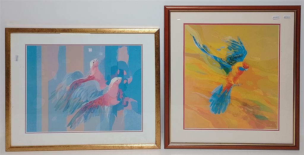 Lars Knudsen | Galahs and Parakeet | MutualArt