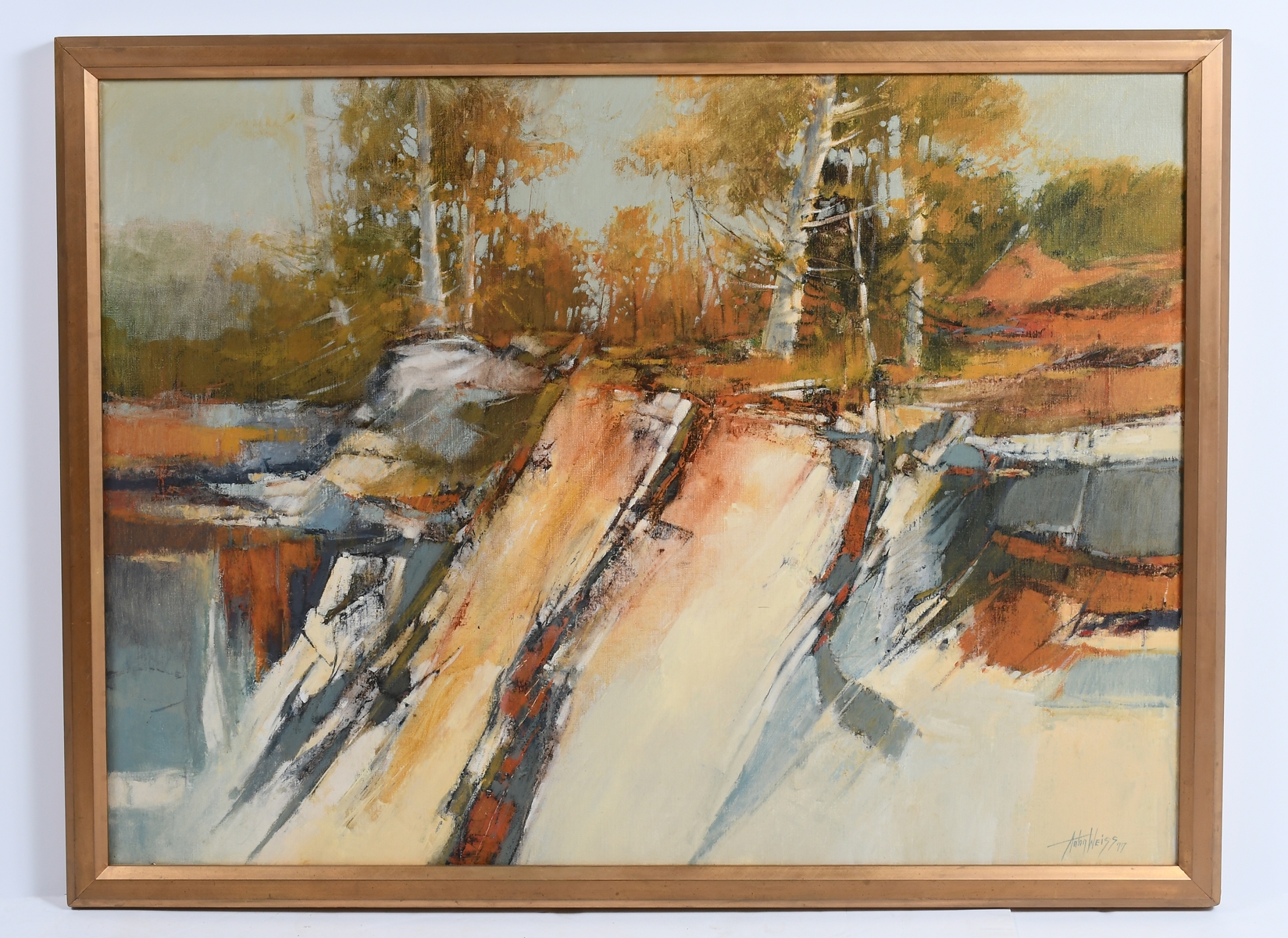 Anton Weiss | Modernist Autumn Landscape (1977) | MutualArt