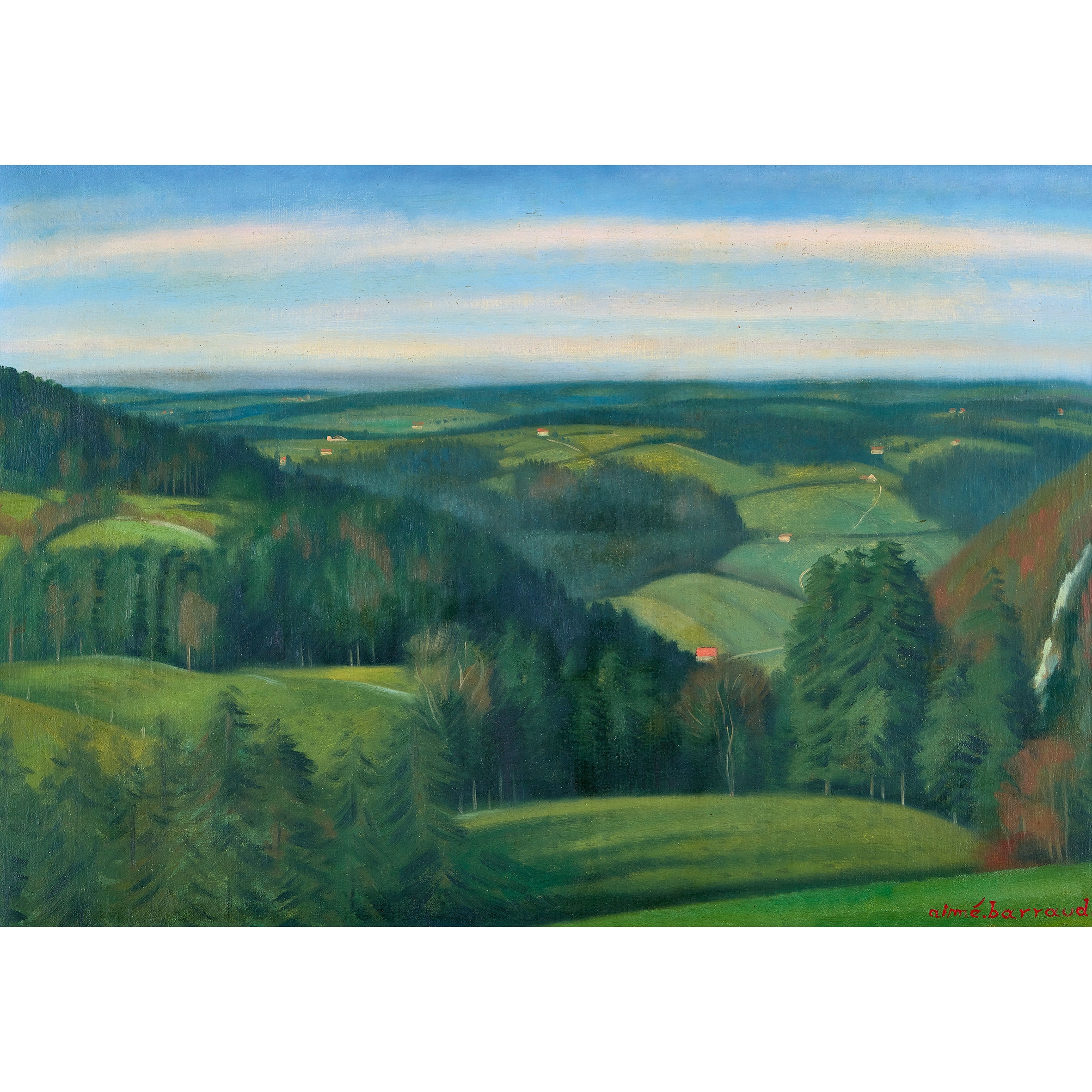 Aime Barraud | Hügelige Sommerlandschaft | MutualArt
