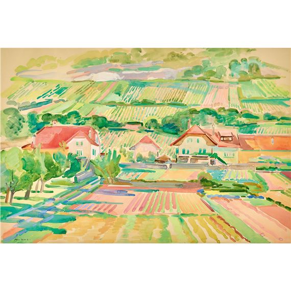 Ernest Hubert | Felder und Weinberge (1956) | MutualArt