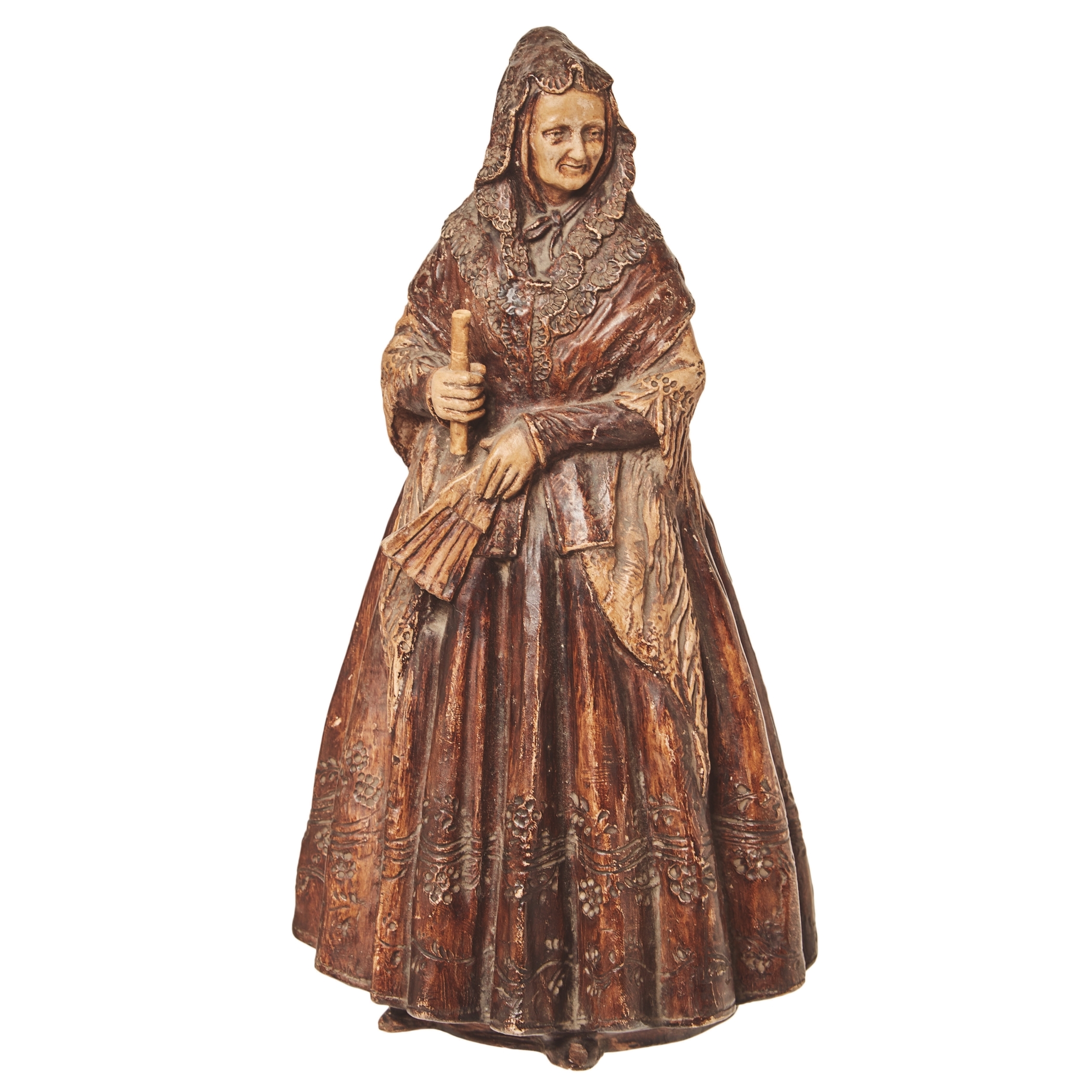 Antonio Peyró Mezquita | Old woman with a fan | MutualArt