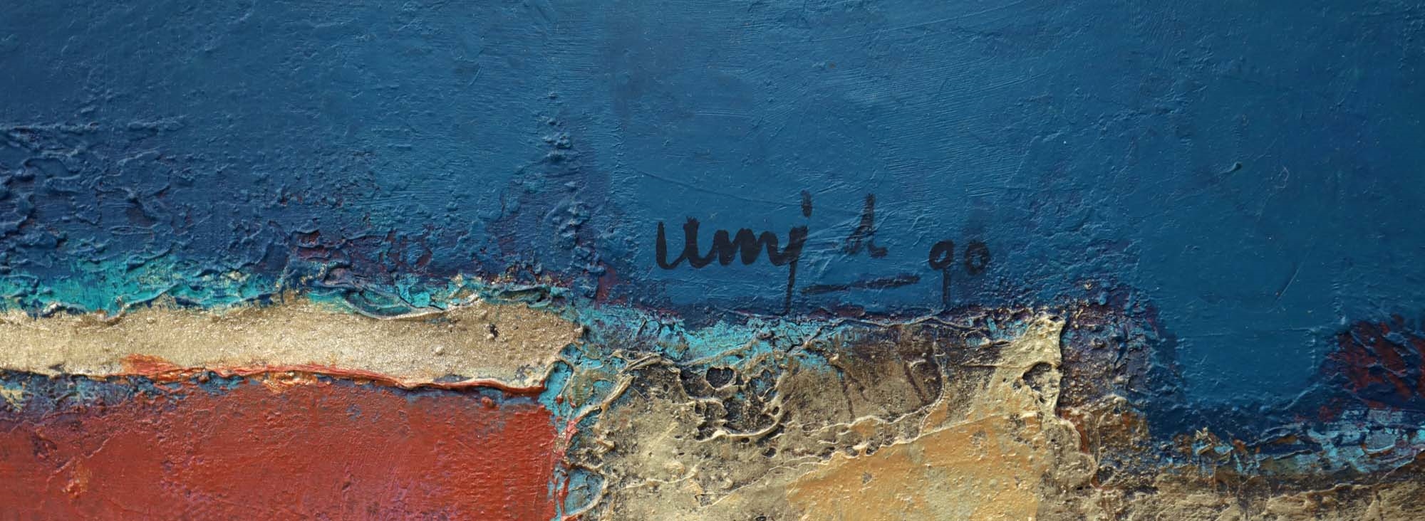 Umi Dachlan | Bidang Biru Dengan Bongkahan Emas, 1990 (1990) | MutualArt