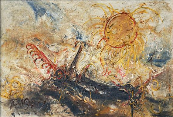 Affandi | Perahu dan Matahari, 1961 (1961) | MutualArt