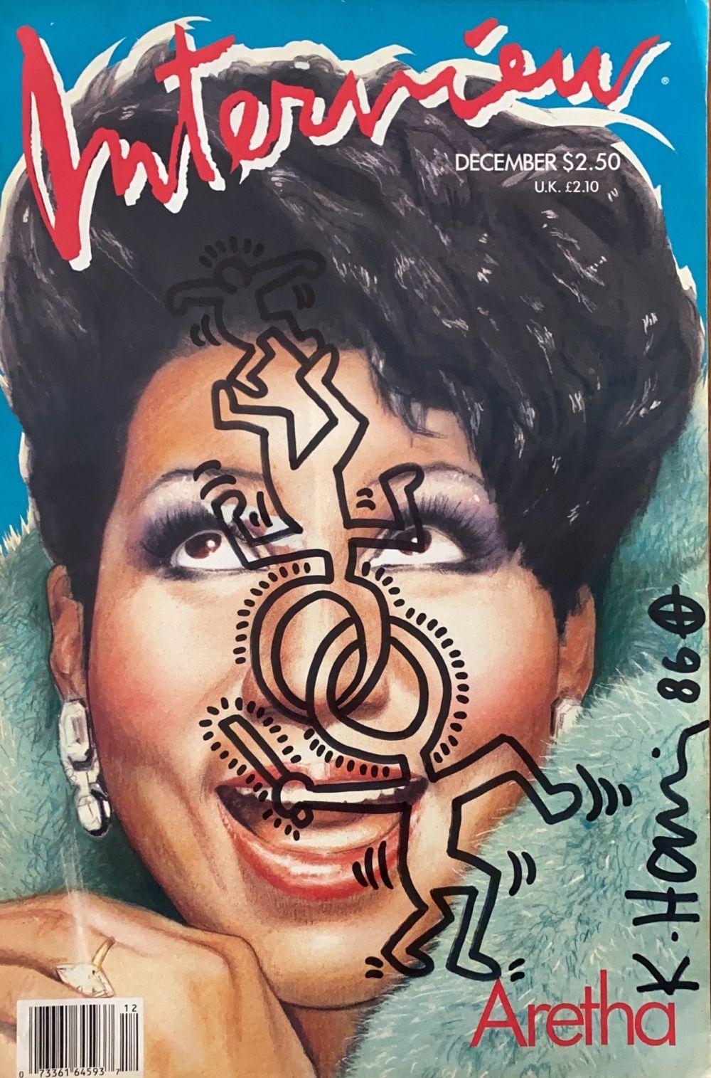 Keith Haring | Drawings on Interview Magazine (Aretha Franklin) | MutualArt