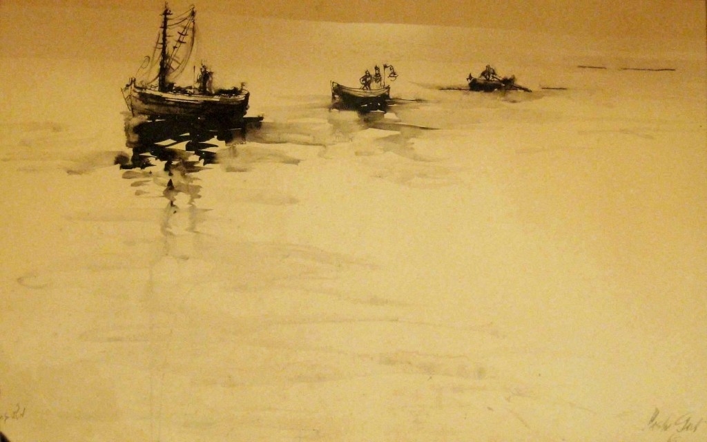 Moshe Gat | Fishermen's Boats (1965) | MutualArt