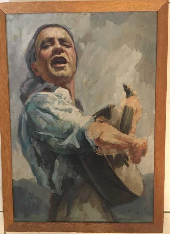 Akos Zsoter | Gipsy Playing a Guitare | MutualArt