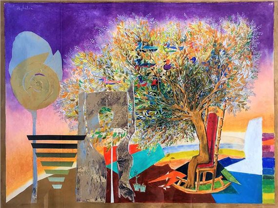 David Meshulam | On a Bench in the Garden | MutualArt