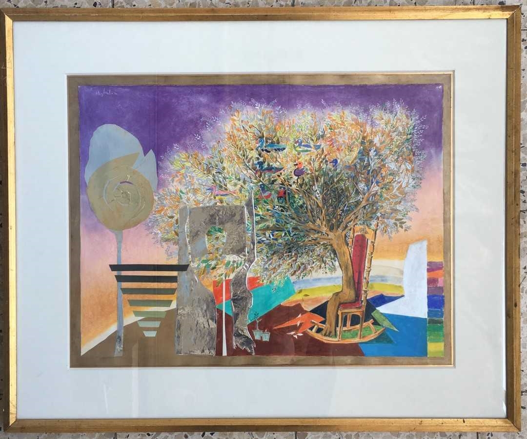 David Meshulam | On a Bench in the Garden | MutualArt