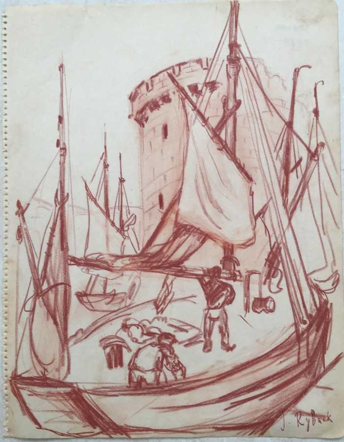 Issachar Ryback | Sailboats in the Dock | MutualArt