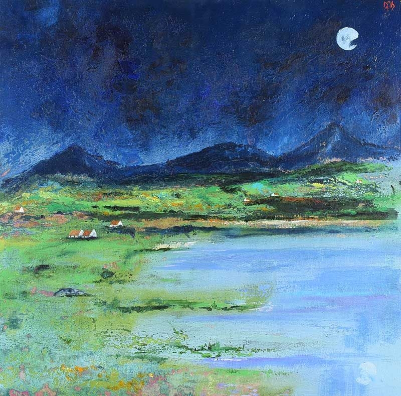 David Gordon Hughes | MOON OVER DONEGAL | MutualArt