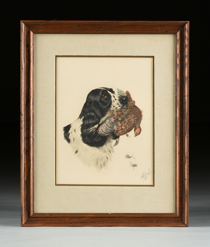 Boris Riab | Black and White Springer Spaniel | MutualArt