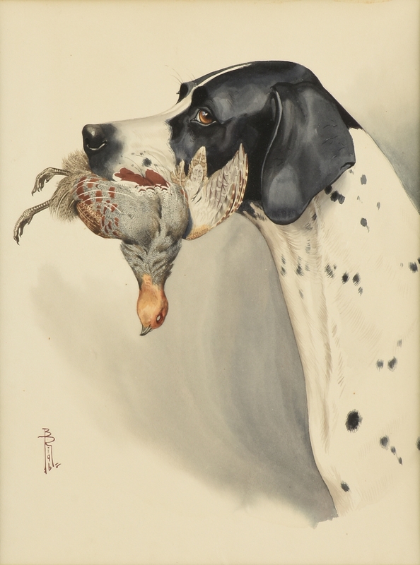 Boris Riab | Black and White Springer Spaniel | MutualArt