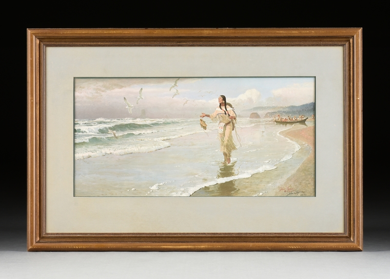 John Ford Clymer | Sacajawea at the Big Water (1977) | MutualArt
