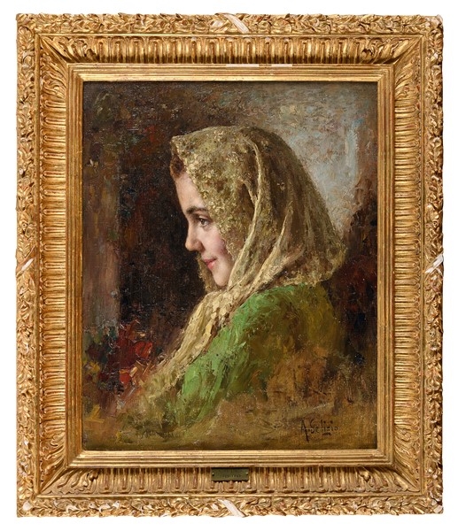 Arnaldo de Lisio | FANCIULLA CON VELO IN PIZZO GIALLO | MutualArt