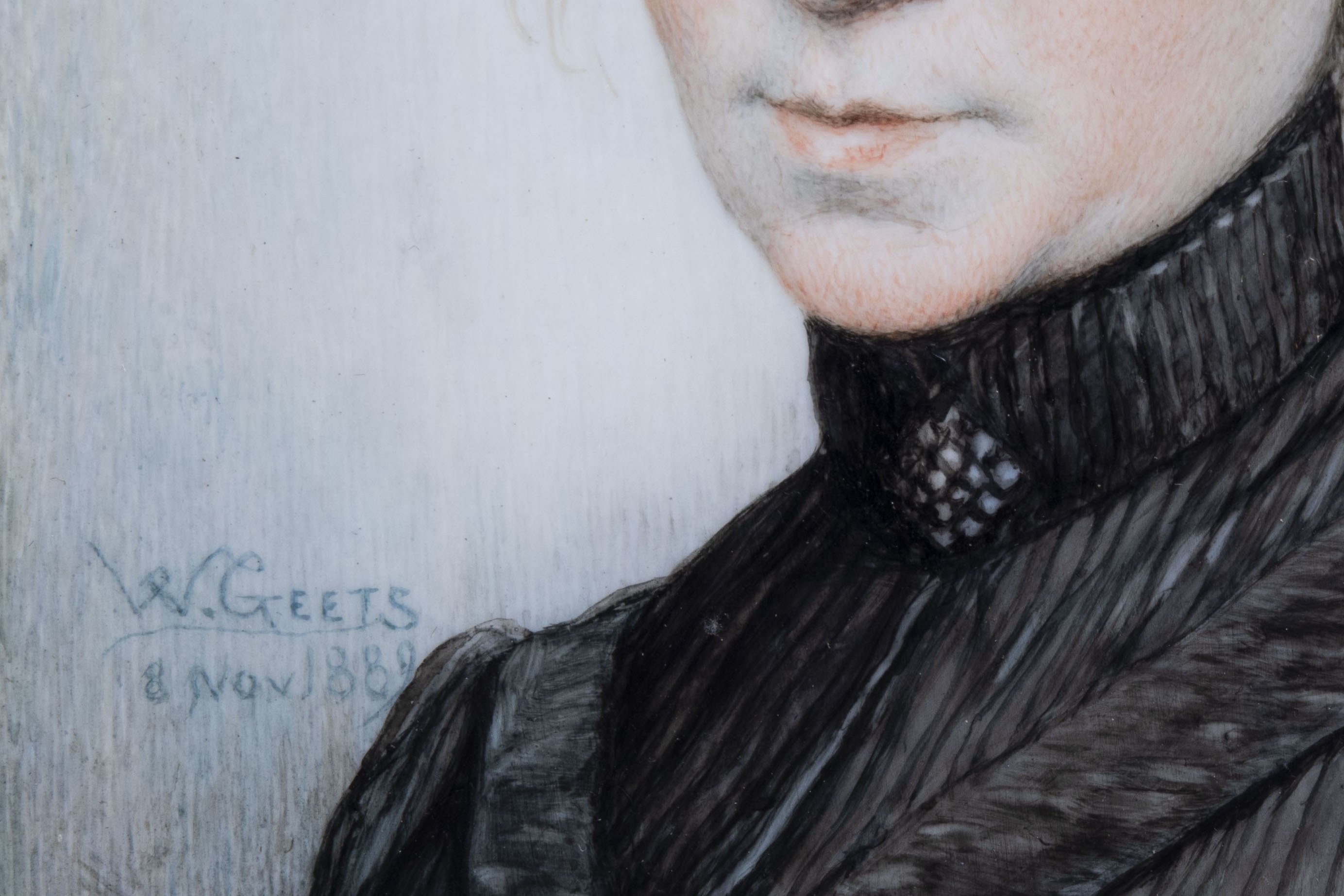 Willem Geets | Portrait of his wife Emilie de Bruyne (1889) | MutualArt