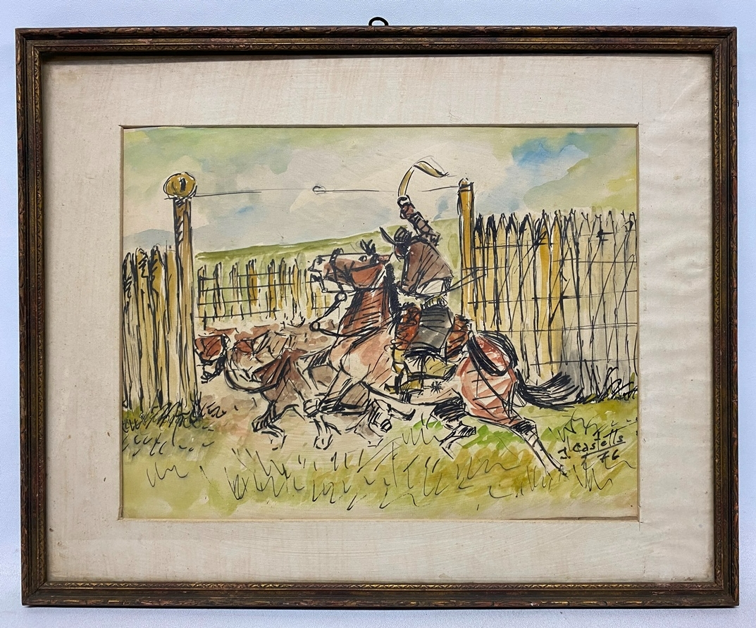 Juan Castells Martí | Arreando ganado | MutualArt
