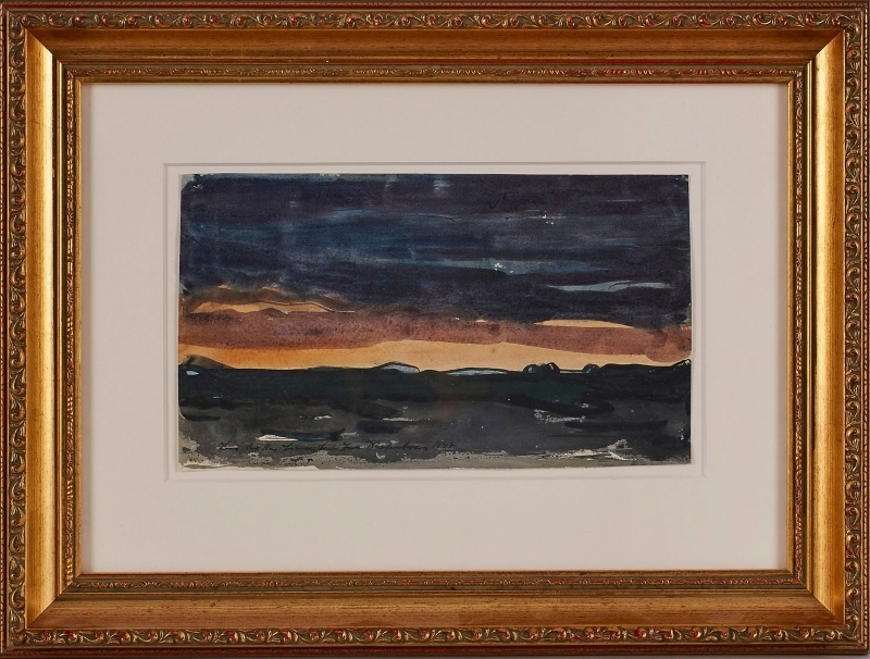 Bruno Müller-Linow | Weite Abendlandschaft mit dunklen Wolken (1947 ...