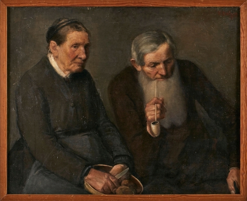 Ferdinand Balzer | Altes Bauernpaar in der Stube | MutualArt