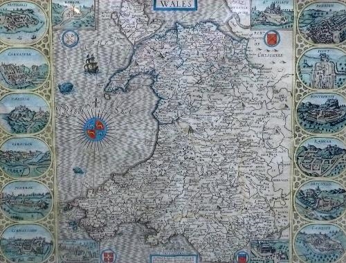 John Speed | John Speed/Map of Wales/watercolour over engraving | MutualArt