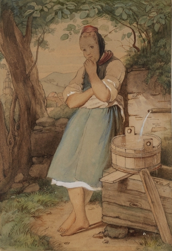 Jakob Becker von Worms | Sicilian woman praying | MutualArt