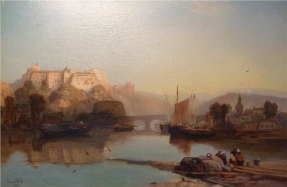 James Webb | James Webb/Port Scene/signed and dated 1870/oil on canvas ...