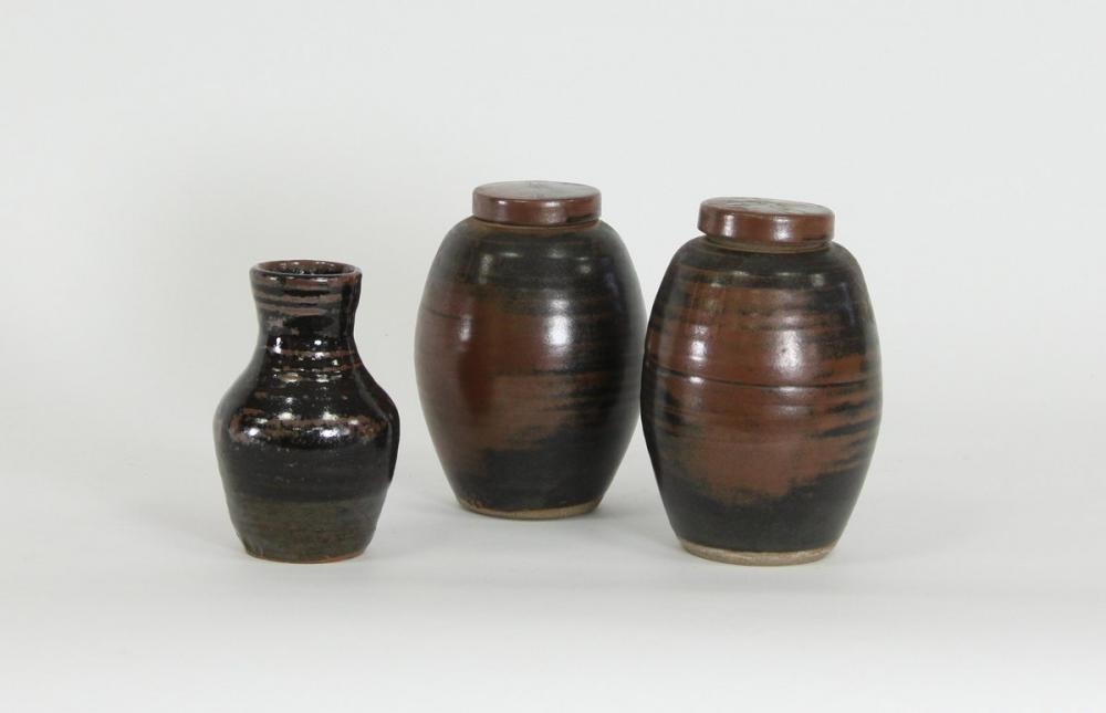 Michael Cardew | Anthony Sterckx/Two ovoid jars and covers in brown and ...