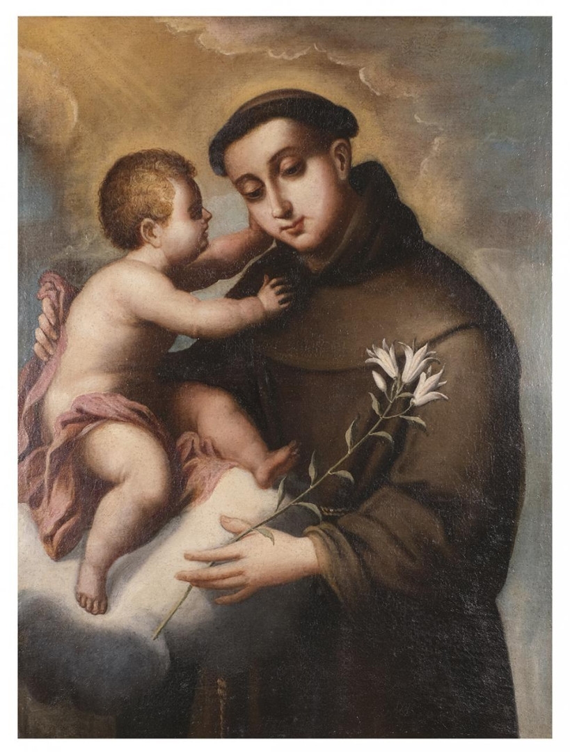 Spanish School, 17th Century | San Antonio de Padua con el Niño Jesús ...