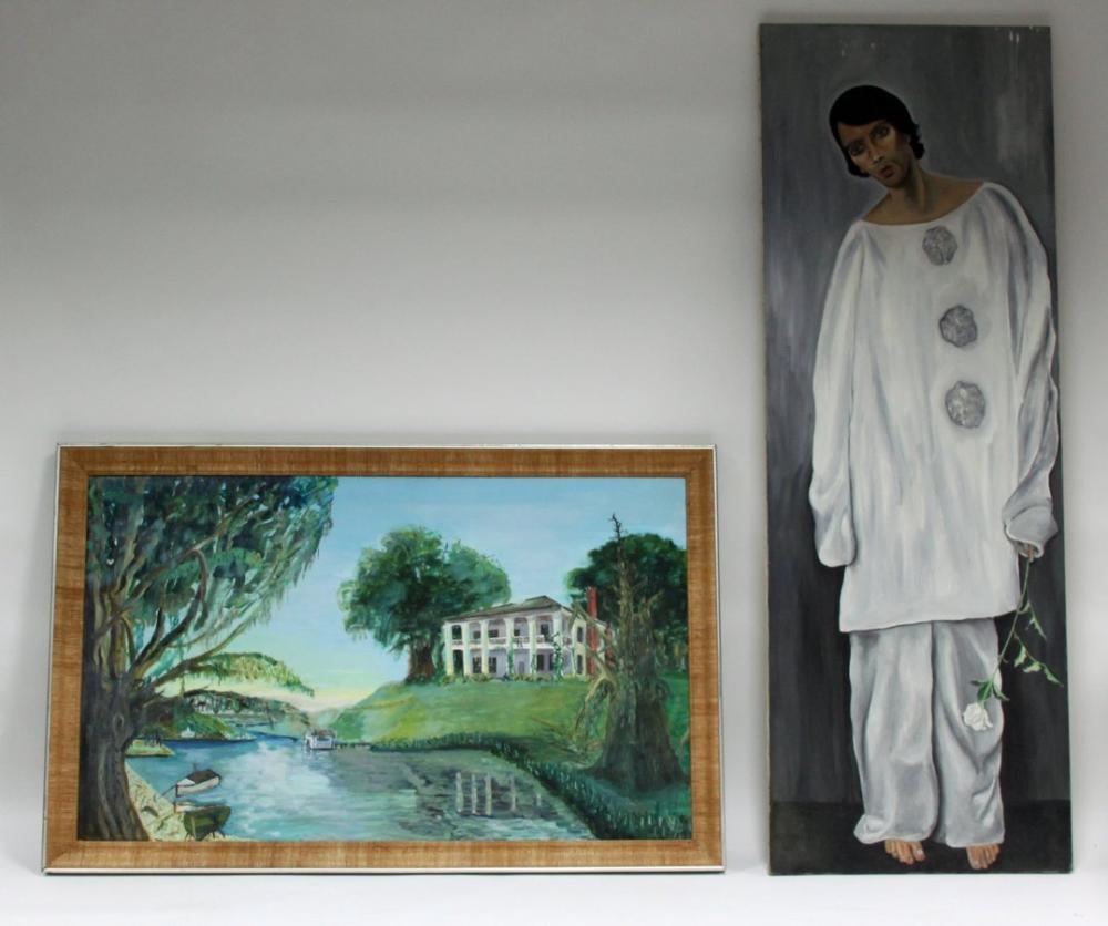 Kenneth Wagg | Kenneth Wagg/Country House by a Lake/oil on board ...