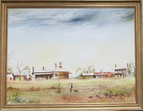 Maynard Waters | Maynard Waters/Outback Station/oil on board | MutualArt