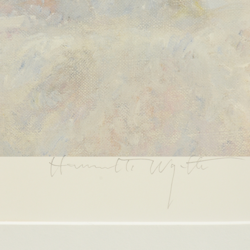 Henriette Wyeth | Still Life of Irises in Blue Glass | MutualArt