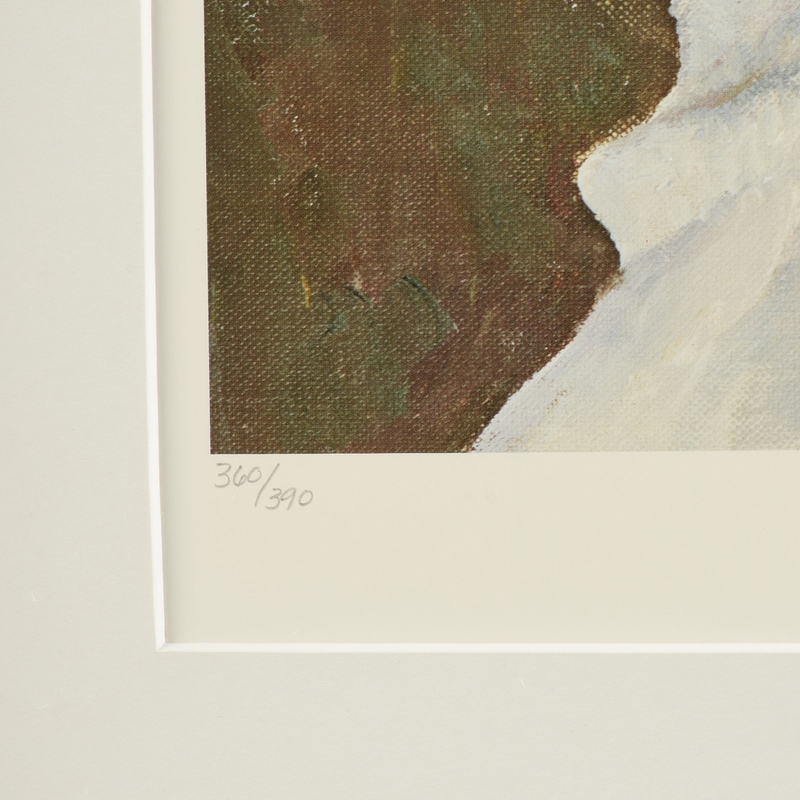 Henriette Wyeth | Still Life of Irises in Blue Glass | MutualArt