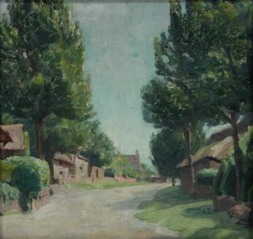 Gibbs Henry | Henry Gibbs Massey Village Landscape oil on board ...