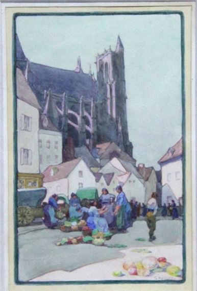Henry Gibbs | Henry Gibbs Massey Dutch Street Scene signed Gibbs Massey ...